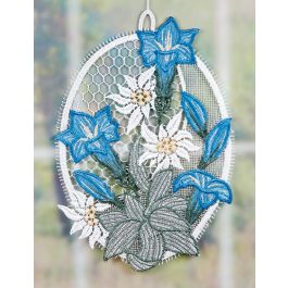 # 7128 - ALPINE FLOWERS LACE WINDOW ART